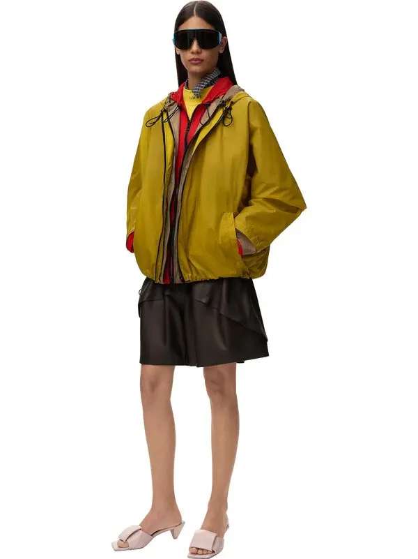 Loewe Technical Shell Hooded Jacket With Drawstring Hem - Yellow