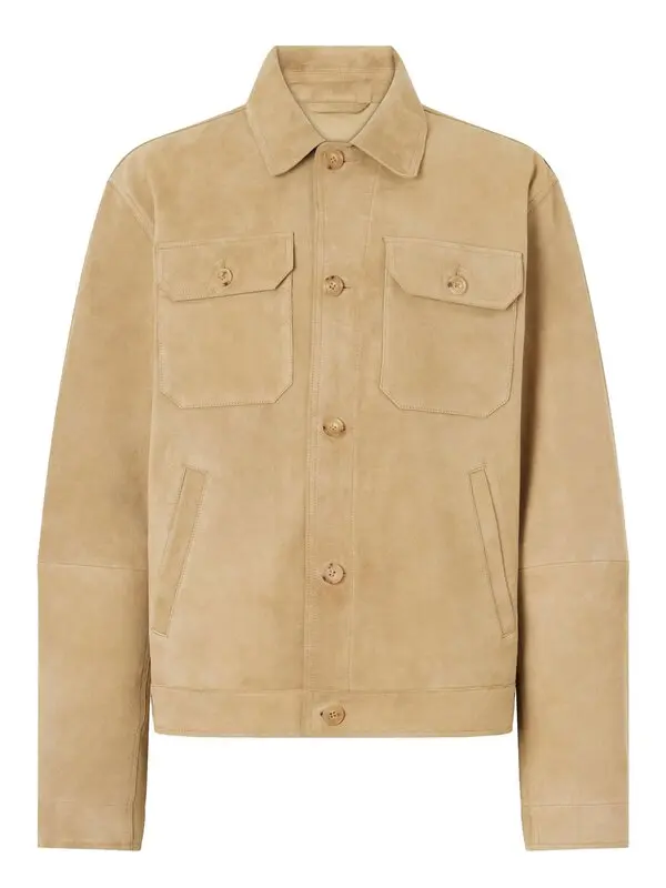 Polo Ralph Lauren Panelled Suede Jacket - Beige