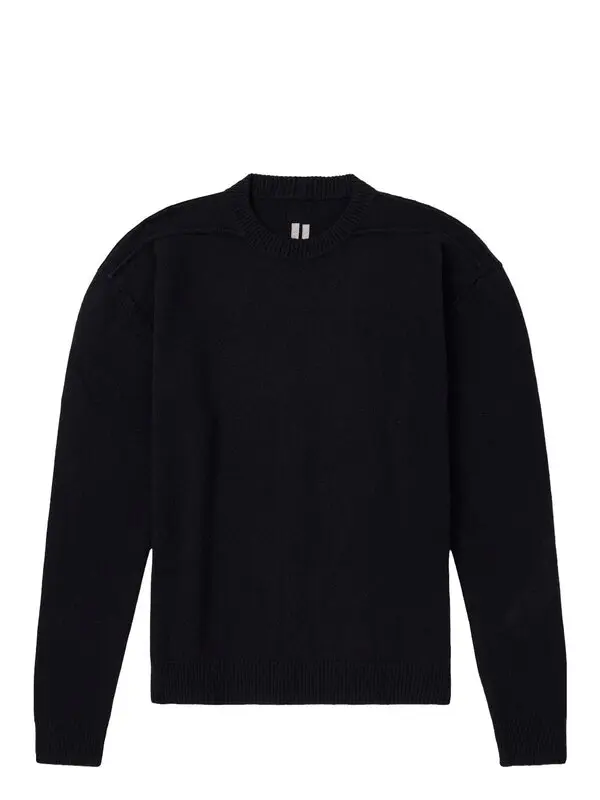 Rick Owens Cashmere-blend Knitted Sweater - Black
