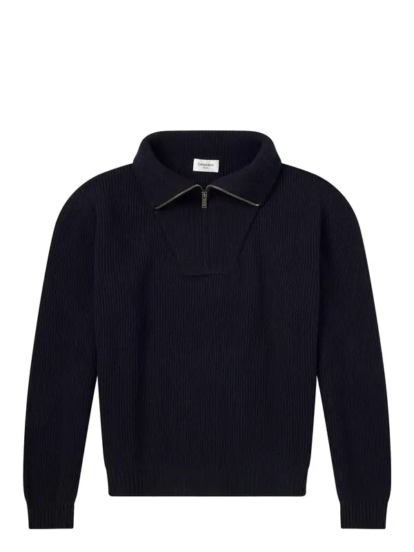 Saint Laurent Wool Rollneck Sweater - Black