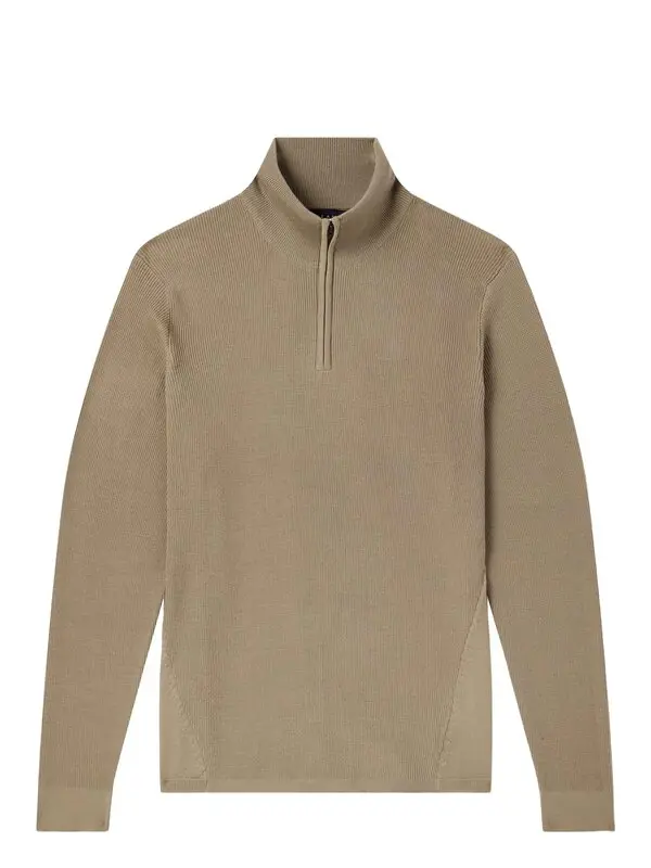 Sease Waffle Turtle-neck Wool-knitted Sweater - Beige
