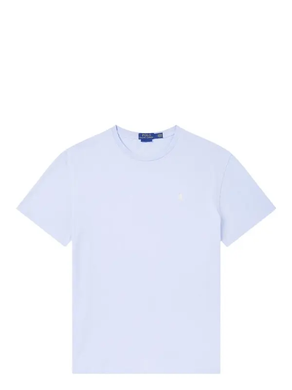 Polo Ralph Lauren Logo-embroidered Cotton-jersey T-shirt - Blue