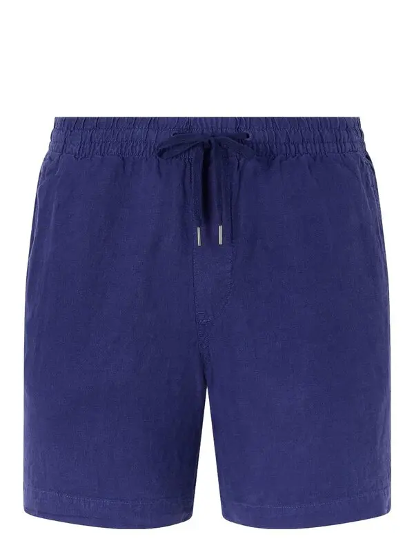 Polo Ralph Lauren Straight-leg Linen Shorts - Blue