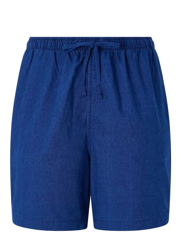Polo Ralph Lauren Wide-leg Cotton-woven Shorts - Blue