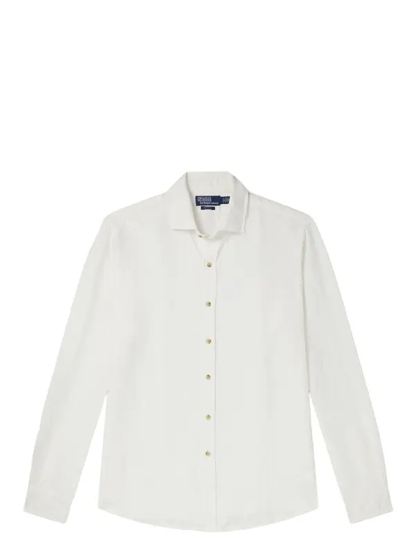 Polo Ralph Lauren Logo-embroidered Linen Woven Shirt - White