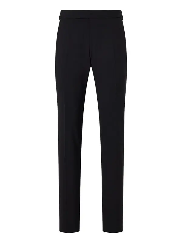 TOM FORD Shelton Straight-leg Stretch-wool Trousers - Black