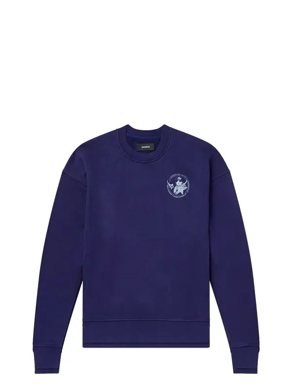 NAHMIAS Youth Enrichment Logo-print Cotton Sweatshirt - Blue