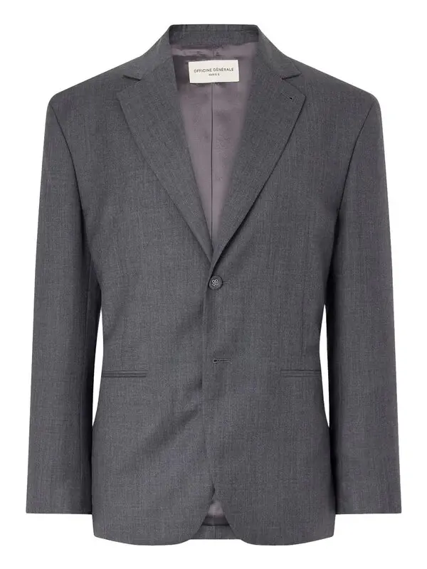 Officine Générale Melvyn Wool, Cashmere And Silk-blend Suit Jacket - Gray