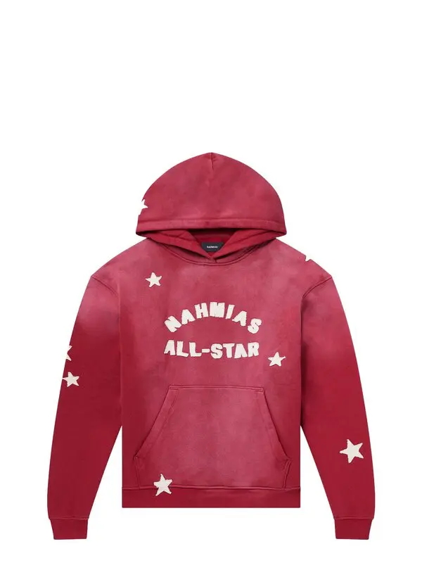 NAHMIAS All-star Printed Cotton-jersey Hoodie - Red