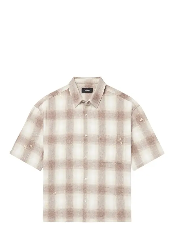 NAHMIAS Checked Cotton-flannel Shirt - Neutrals