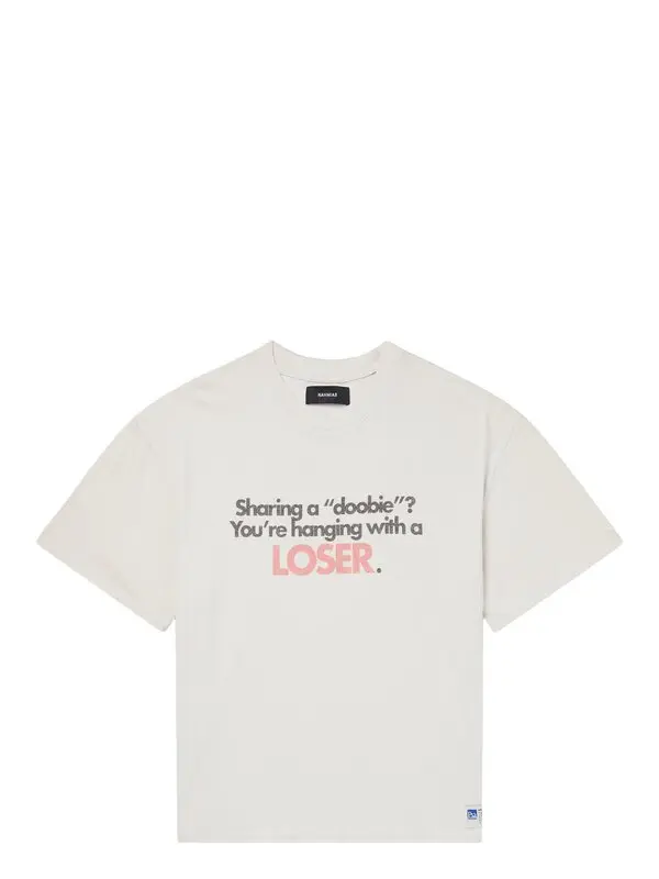 NAHMIAS Psa Printed Cotton-jersey T-shirt - White