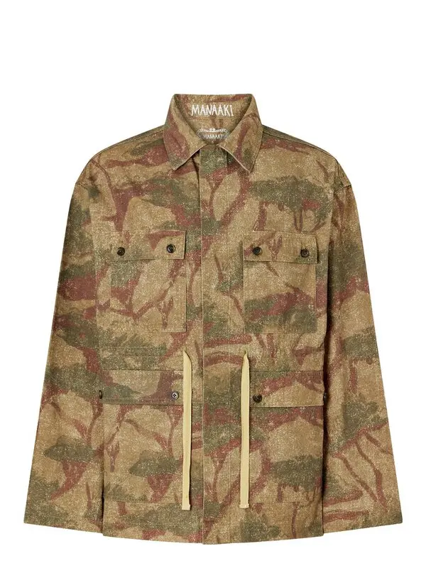 MANAAKI Camouflage-print Denim Jacket - Green