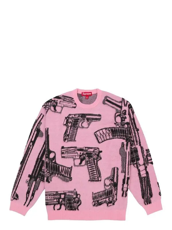 Supreme Graphic Knit Sweater - Pink
