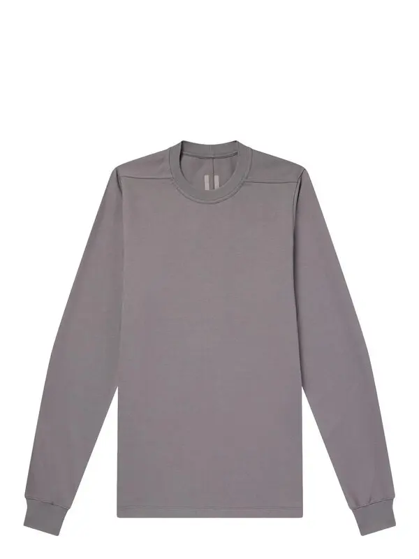 Rick Owens Crewneck Cotton-jersey Shirt - Gray