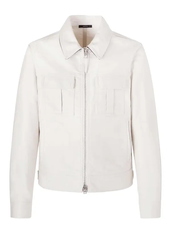 TOM FORD Slim-fit Cotton-satin Blouson Jacket - Beige
