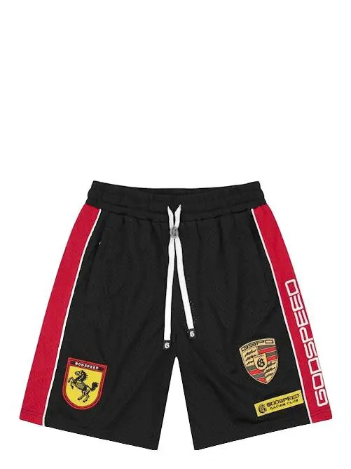 GODSPEED Racing Club Shorts - Black/red