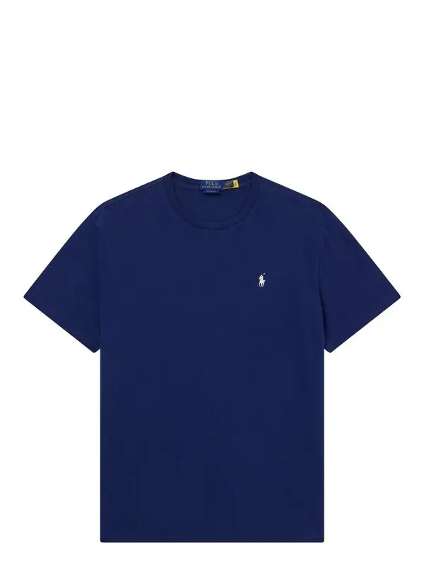 Polo Ralph Lauren Logo-embroidered Cotton-jersey T-shirt - Navy