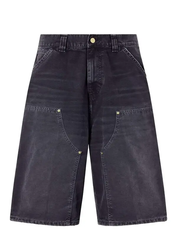 Carhartt Work In Progress Wide-leg Organic Cotton-canvas Shorts - Black