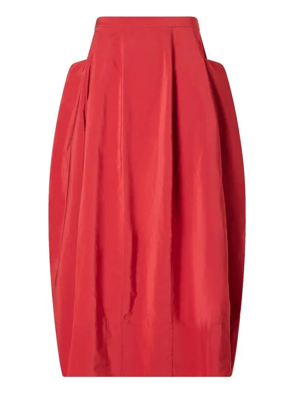 Tibi Lantern Paneled Skirt - Red