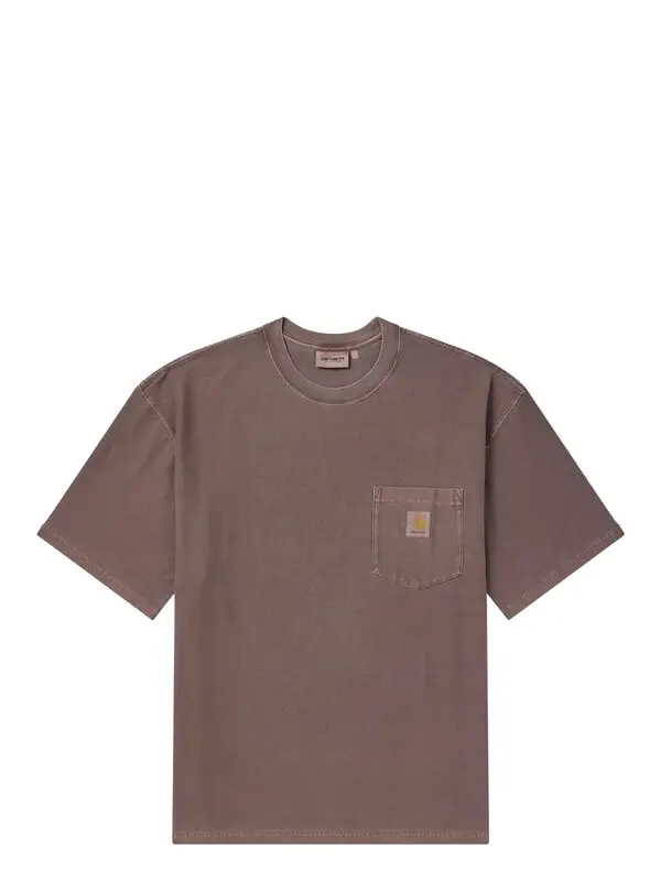 Carhartt Work In Progress Logo-appliquéd Cotton-jersey T-shirt - Brown