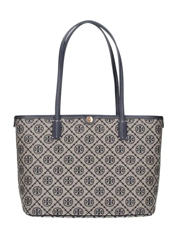Tory Burch T Monogram" Small Tote Bag - Blue