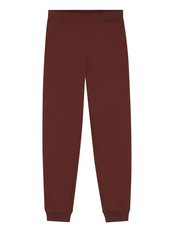 Hugo Cotton-terry Sweatpants With Embroidered Logo - Brown