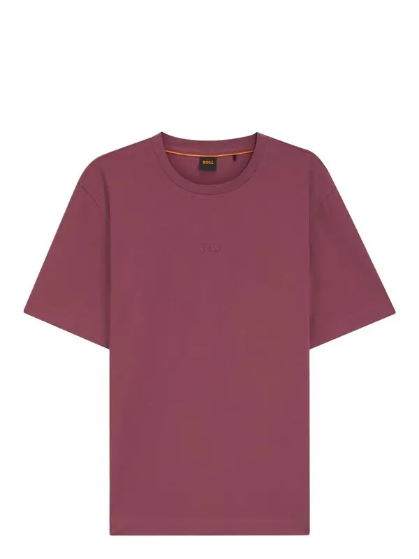 BOSS Relaxed-fit T-shirt With A Layered Logo Print - Red