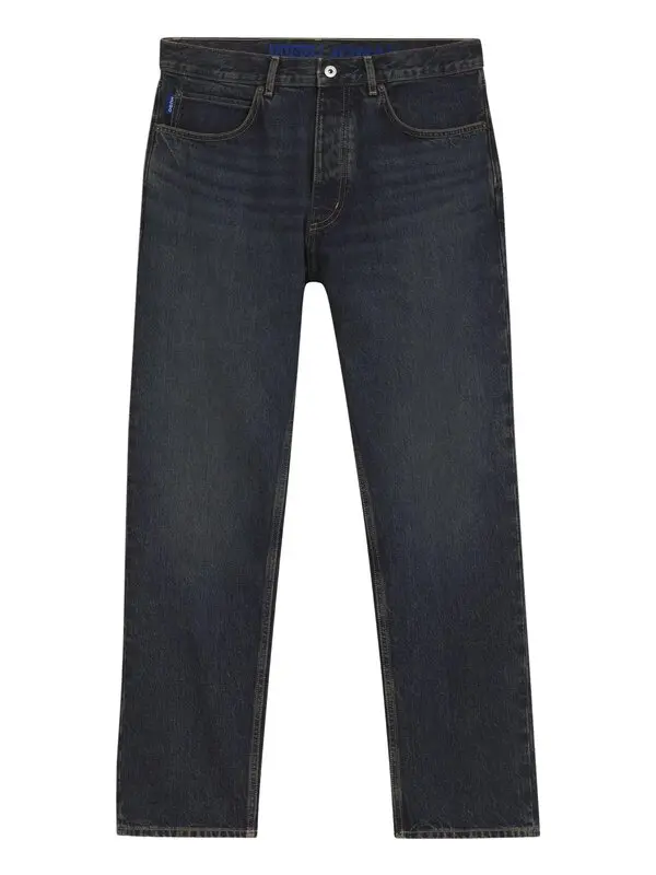 Hugo Regular Fit Jeans In Red-cast Denim - Dark Blue