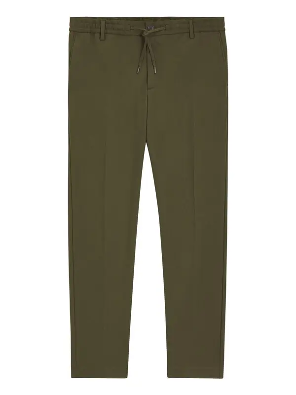 BOSS Modern-fit Stretch Twill Pants - Light Green