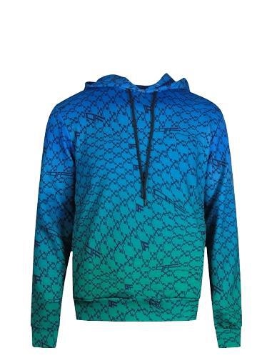 Off-White Allover Peacock Hoodie - Blue