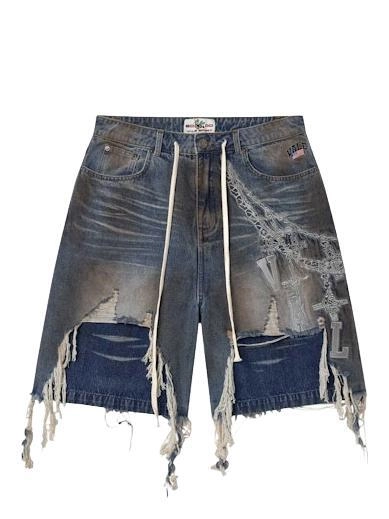 VALE FOREVER Chain Jorts - Blue