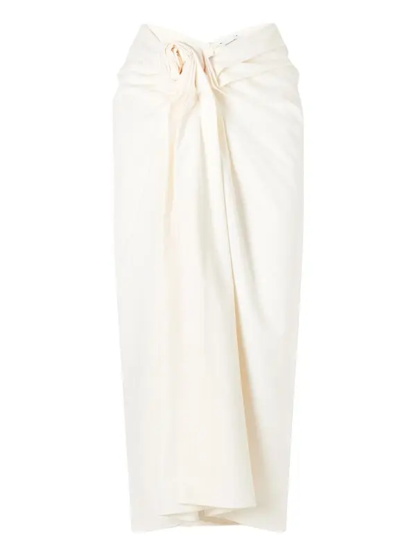 Magda Butrym Embellished Gathered Midi Dress - Neutrals