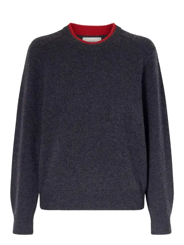 Loulou De Saison Otis Ribbed Cashmere Sweater - Charcoal