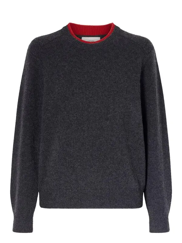 Loulou De Saison Otis Ribbed Cashmere Sweater - Gray