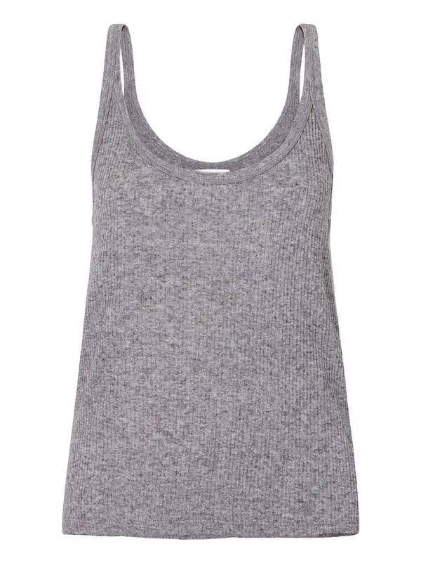 Loulou De Saison Roni Ribbed Jersey Camisole - Gray