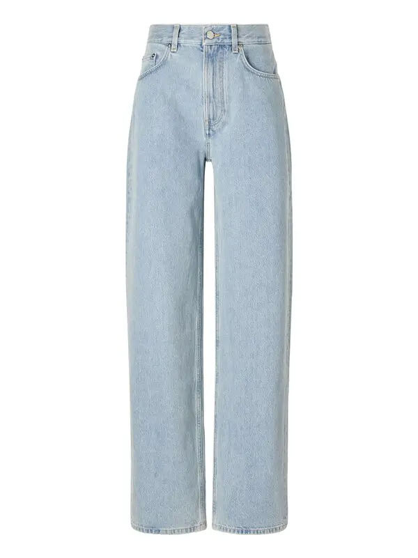 Loulou De Saison Samur Organic High-rise Straight-leg Jeans - Blue