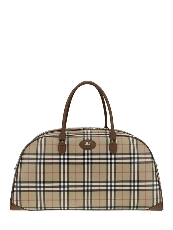 Burberry Check Travel Bag - Beige