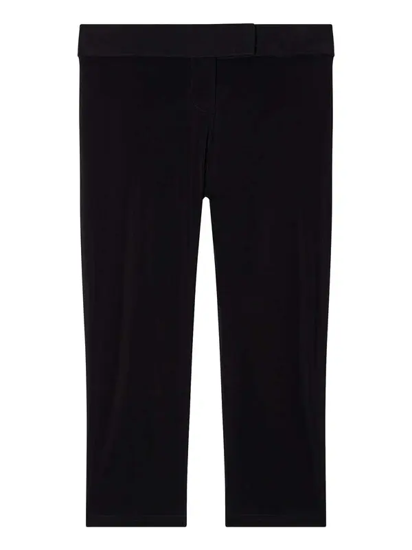Magda Butrym Cropped Mesh Skinny-leg Pants - Black