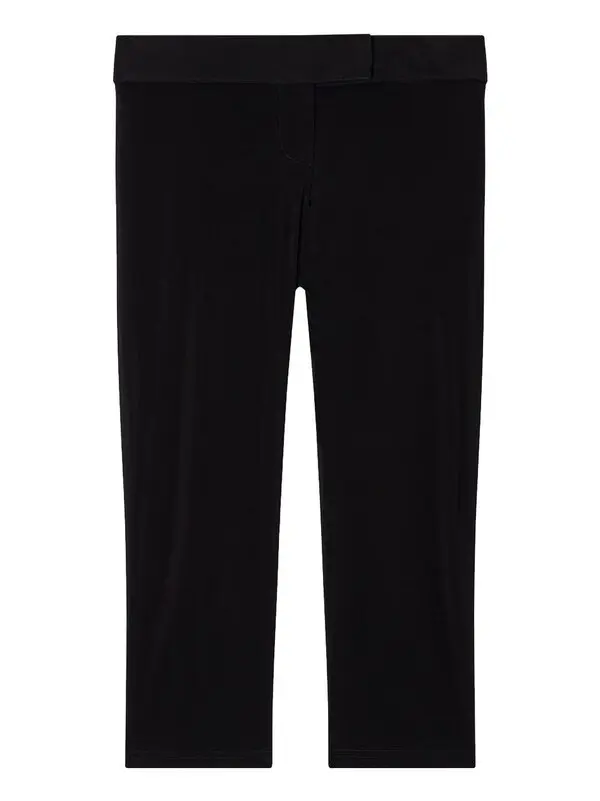 Magda Butrym Cropped Mesh Skinny-leg Pants - Black