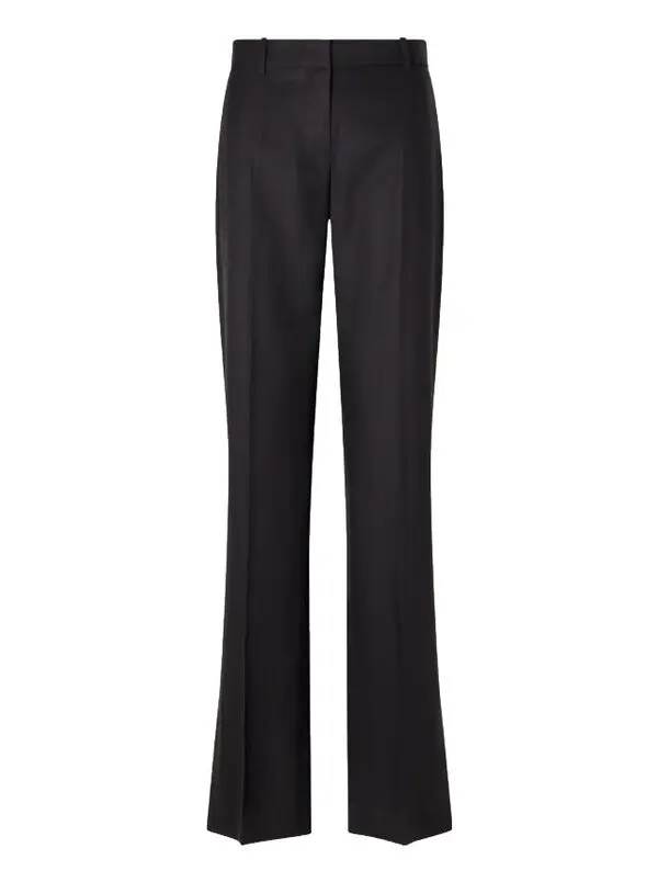 HEIRLOME Petula Pleated Silk-twill Straight-leg Pants - Black