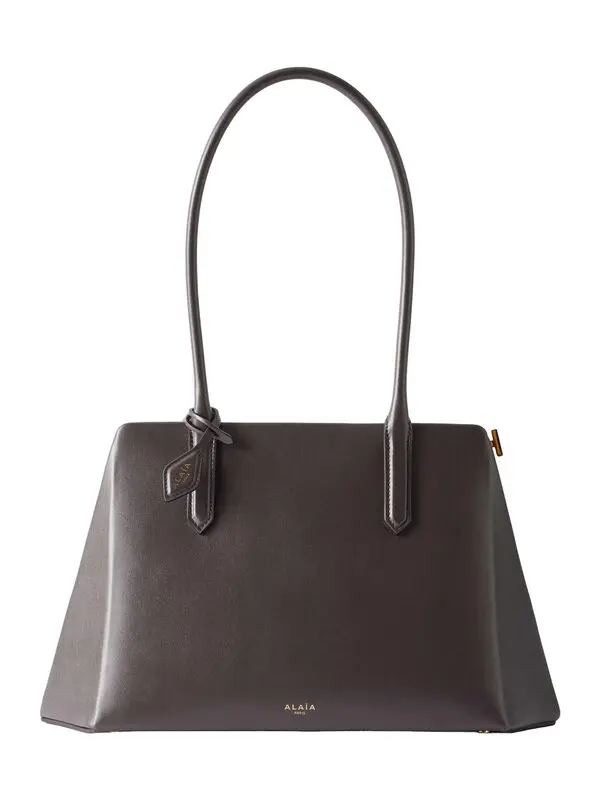Alaïa Prisme Leather Shoulder Bag - Chocolate