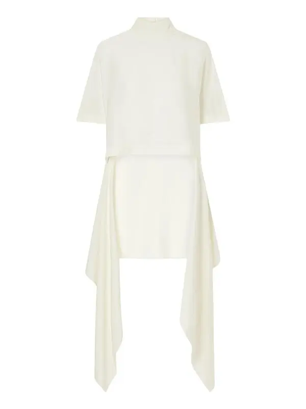 Alaïa Asymmetric Cady Blouse - White