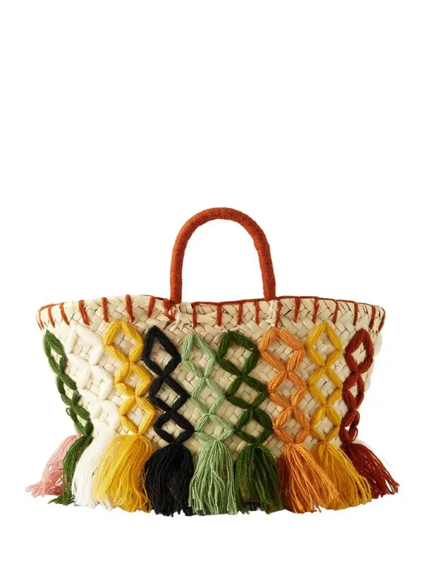 Cap D'antibes Cap D’antibes Panier Raffia Tote Bag - Brown