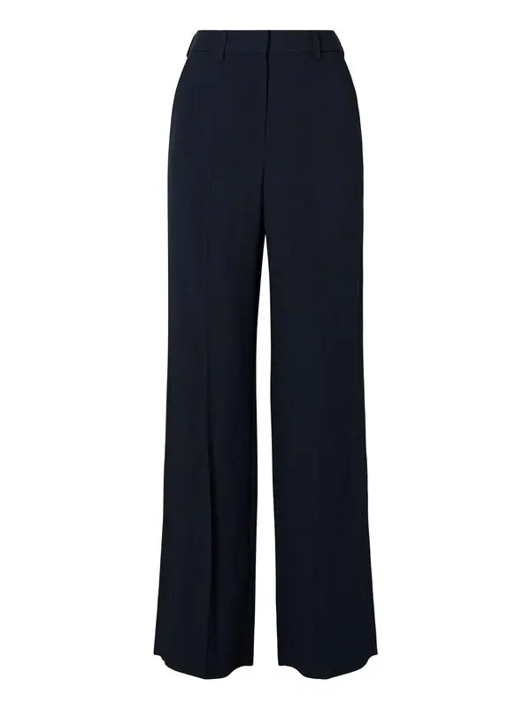BLAZÉ MILANO Lundy Crepe Straight-leg Pants - Navy