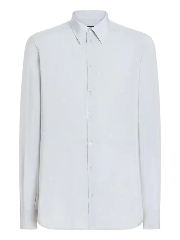 Dolce & Gabbana Martini Shirt In Jacquard - Grey
