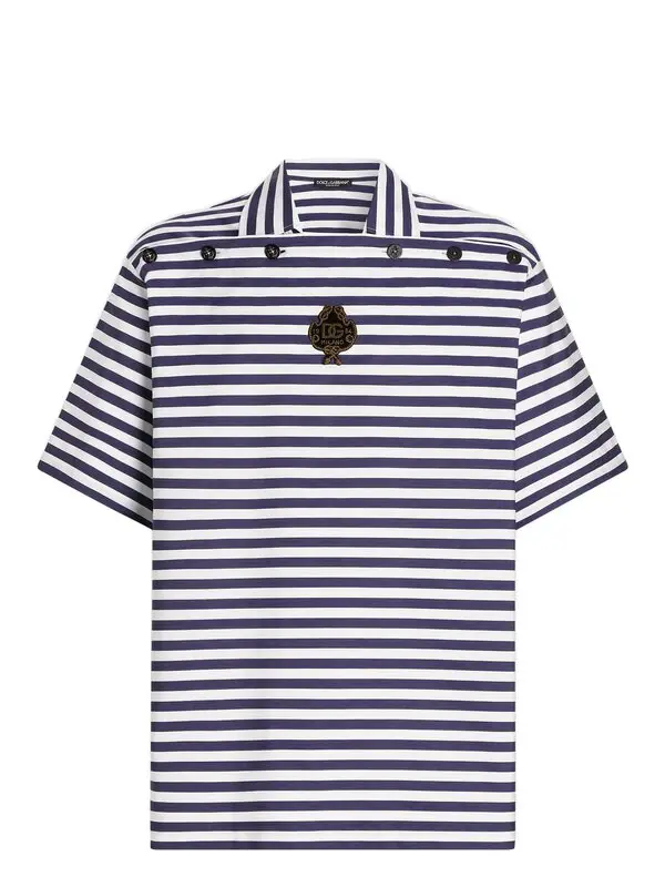Dolce & Gabbana Striped Cotton Polo Shirt - Multicolor