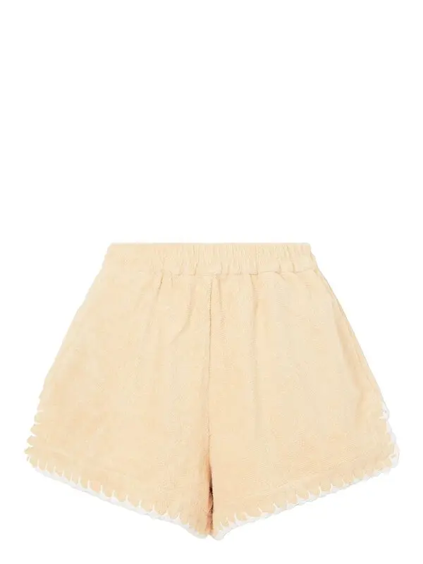 TERRY PUESTO Estate Organic Cotton-terry Shorts - Beige
