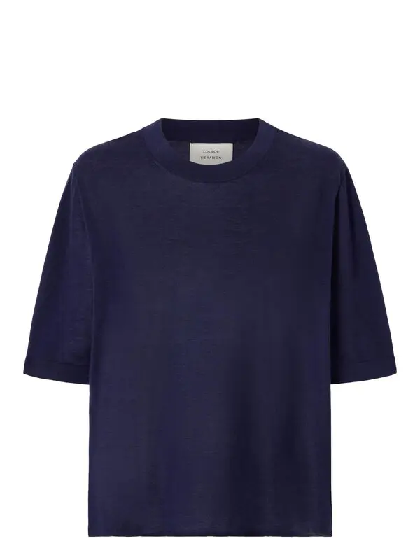 Loulou De Saison Mélange Cashmere T-shirt - Blue