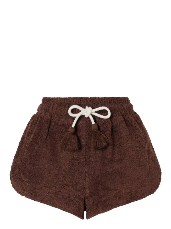 Cap D'antibes Cap D’antibes Kelly Cotton-terry Shorts - Brown