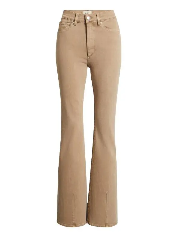 DL1961 Bridget High-waist Bootcut Jeans With Front Slits - Desert